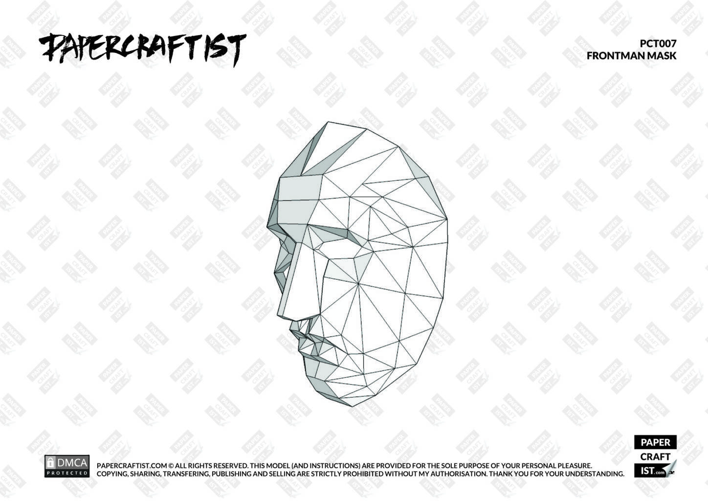 FRONTMAN MASK - PAPERCRAFTIST